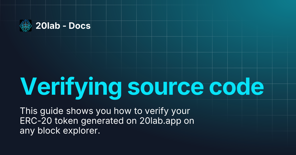 Verifying source code | 20lab - Docs